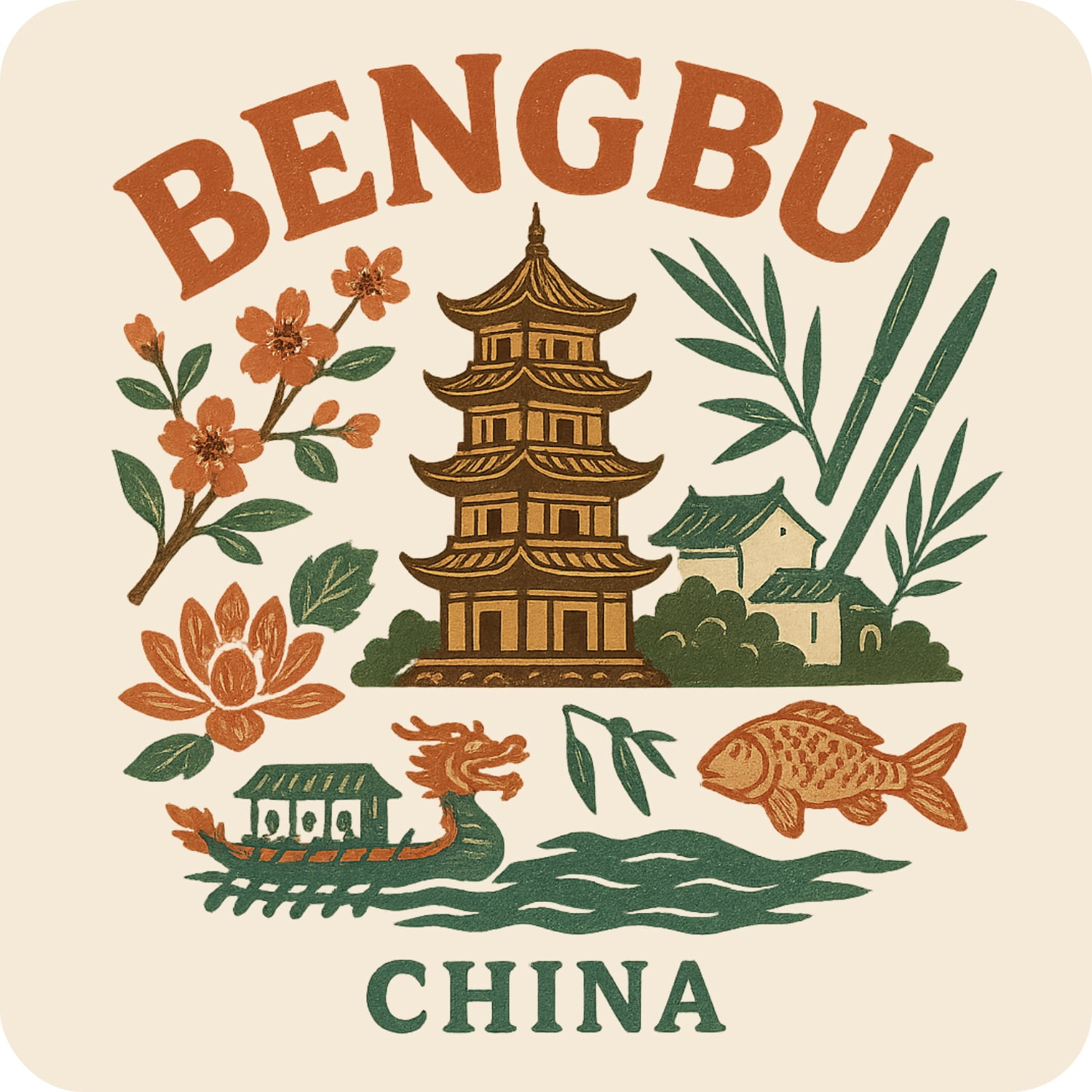Bengbu China Keepsakes Souvenir Vinyl Sticker – Destination Travel ...