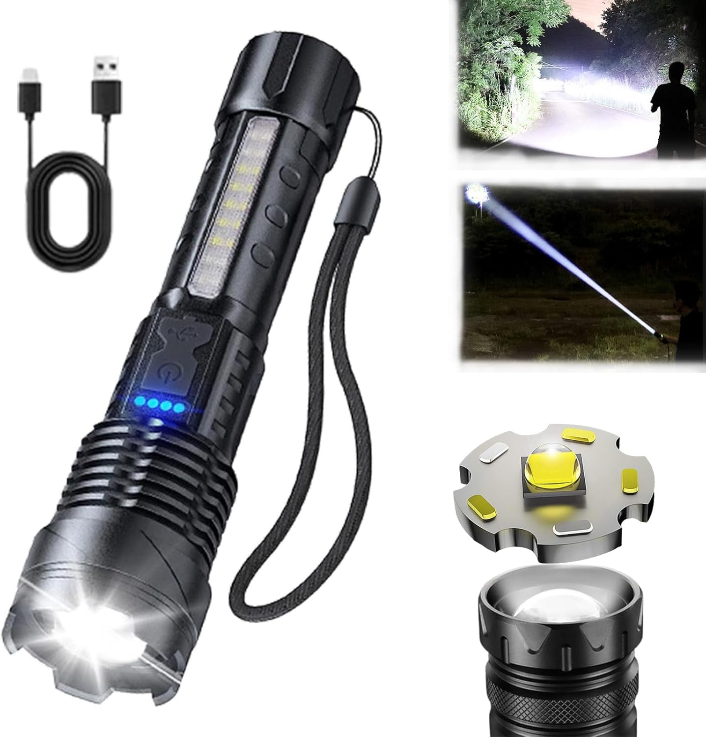 Benighty Flash Light, Flashlight High Lumens Rechargeable 2 Pack ...