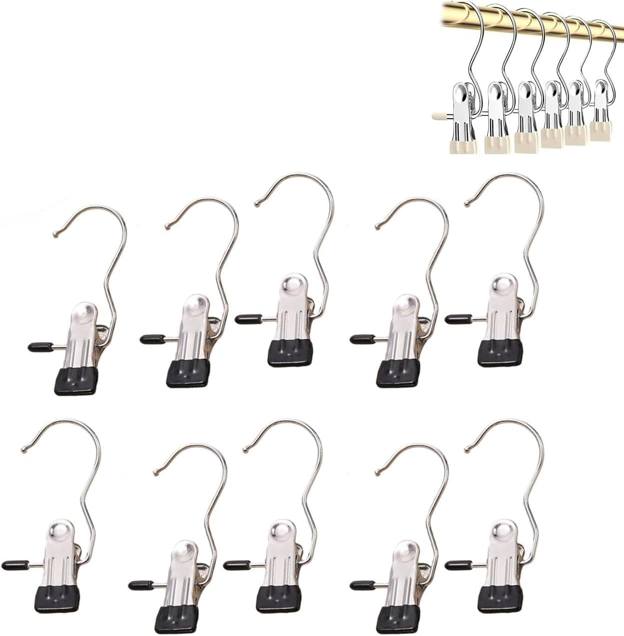 Benighty Space-Saving Clothes and Hat Storage Hook, Portable Rotating ...