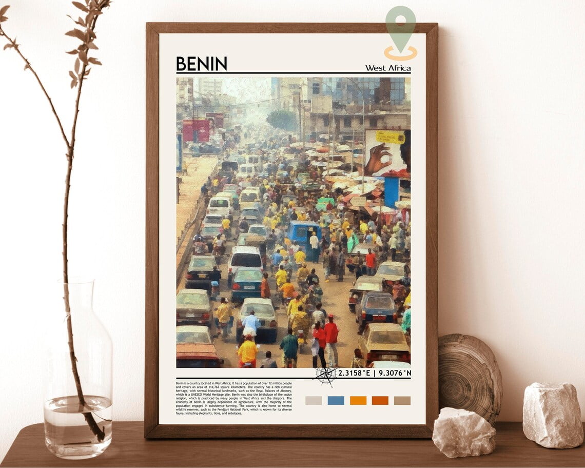 Benin Print, Benin Poster, Benin Wall Art, Benin Travel, Benin Art ...