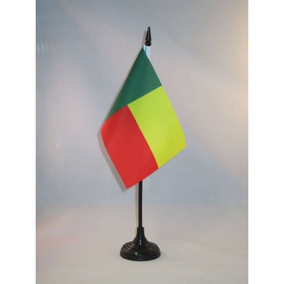 Benin Table Flag 4'' x 6'' plastic stick and base - Walmart.com