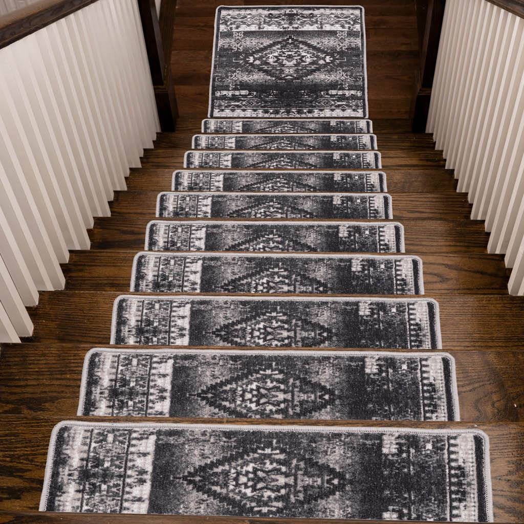 Benissimo Non-Slip Staircase Rug Set, 13 Carpet Treads + 1 Indoor ...