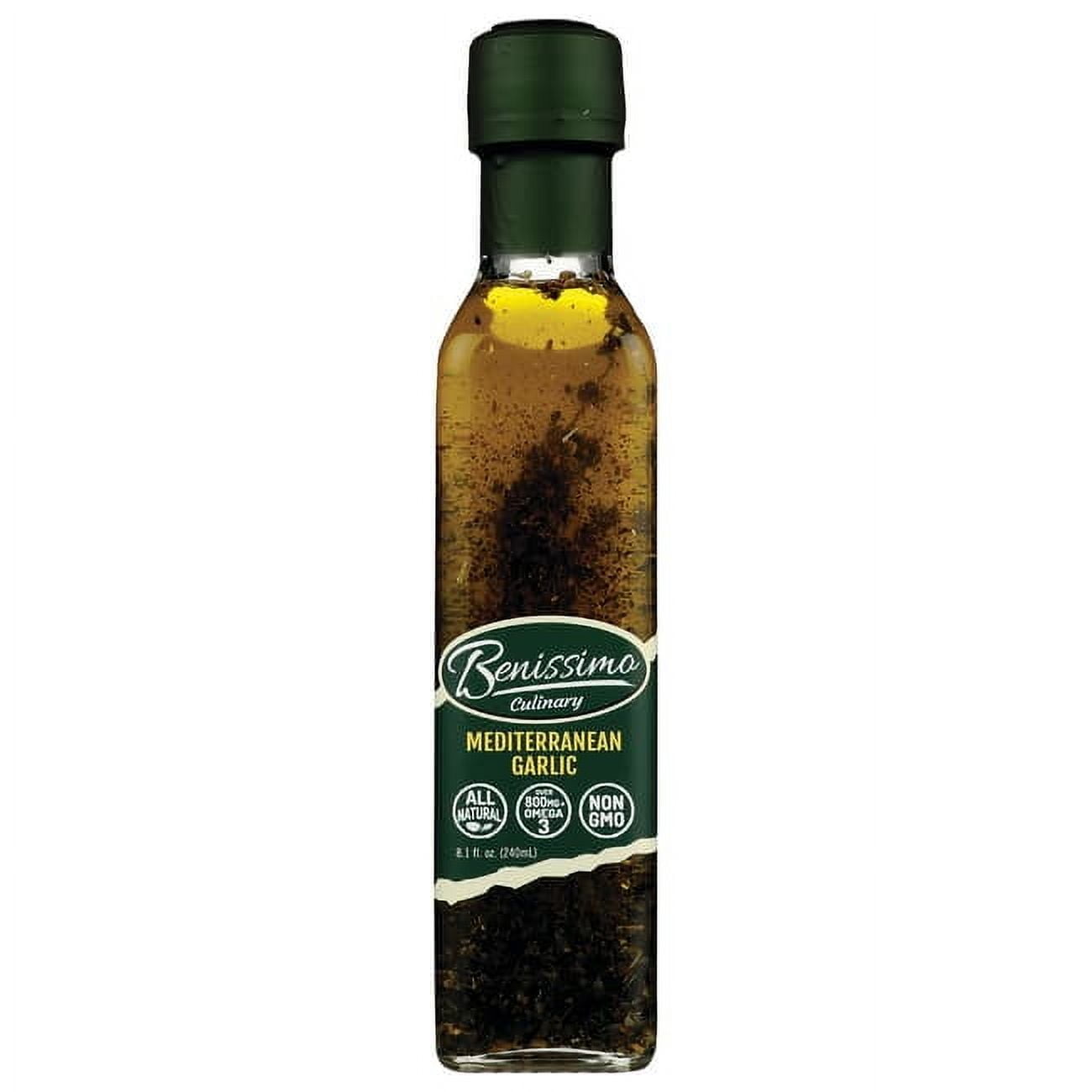 Benissimo Mediterranean Garlic Cooking Oil, Basil & Olive Infused, 8.1 ...