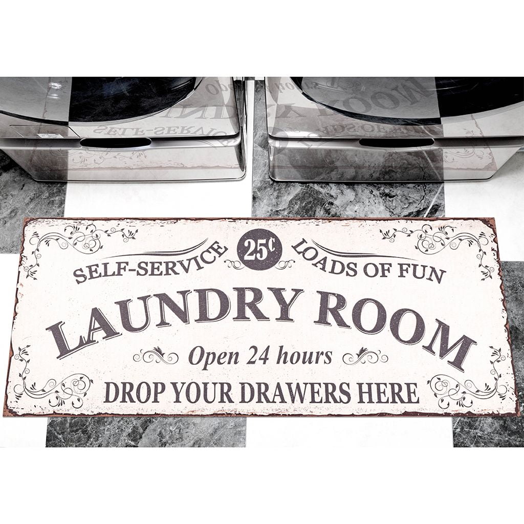 Benissimo-Modern Mat, 24"x56" Ultra-Thin Laundry Room Mat, Self Service ...