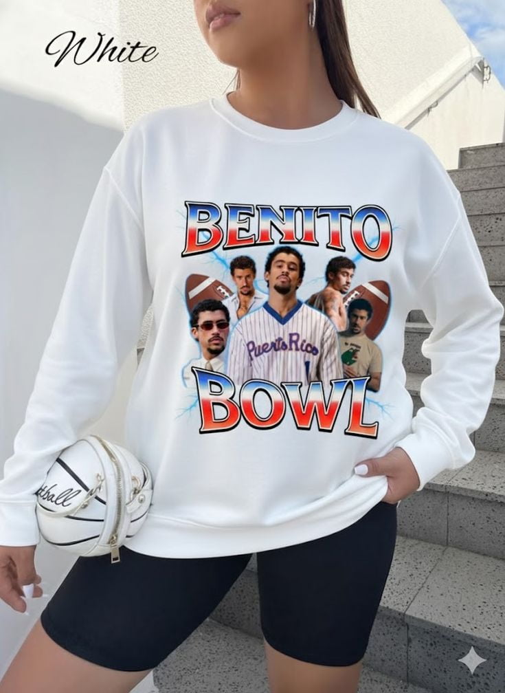Benito Bowl 2026 Super Bowl Halftime Graphic Sweatshirt, Retro Inspired ...
