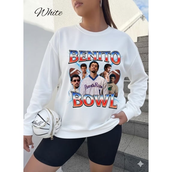 Benito Bowl 2026 Super Bowl Halftime Graphic Sweatshirt, Retro Inspired ...