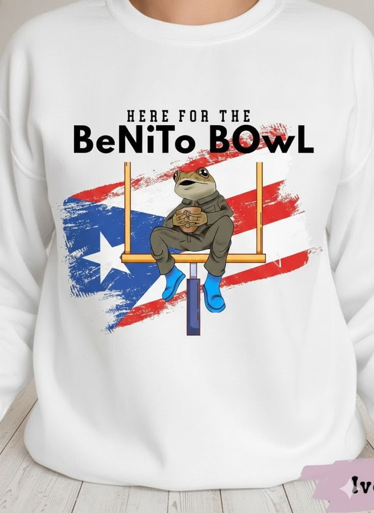 Benito Bowl Bad Bunny Super Bowl 2026 Graphic Sweatshirt, Puerto Rico ...