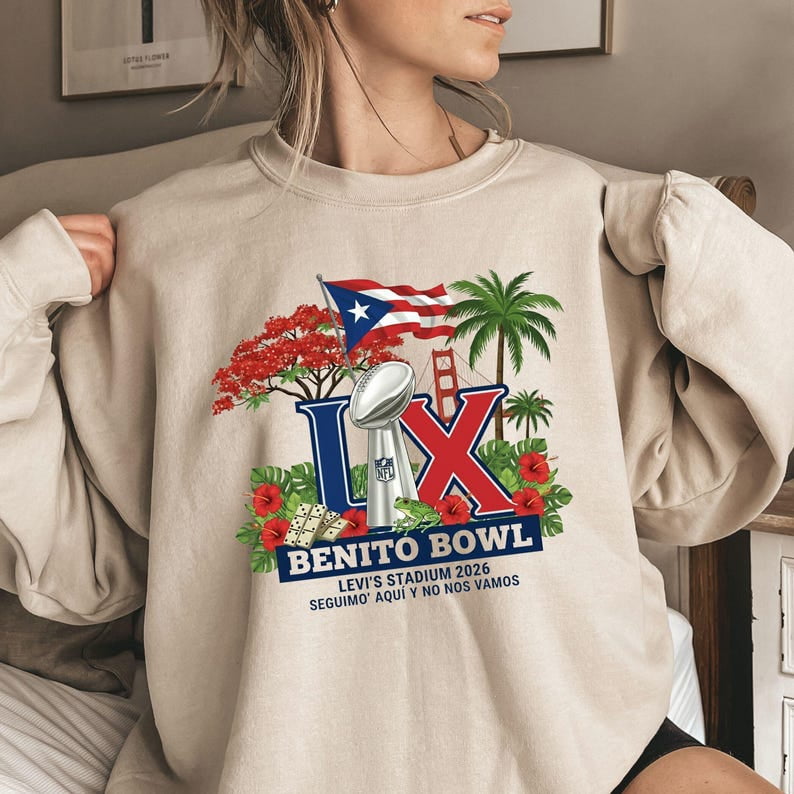 Benito Bowl Bad Bunny Sweatshirt, Super Bowl Bunny LX Shirt, Puerto ...