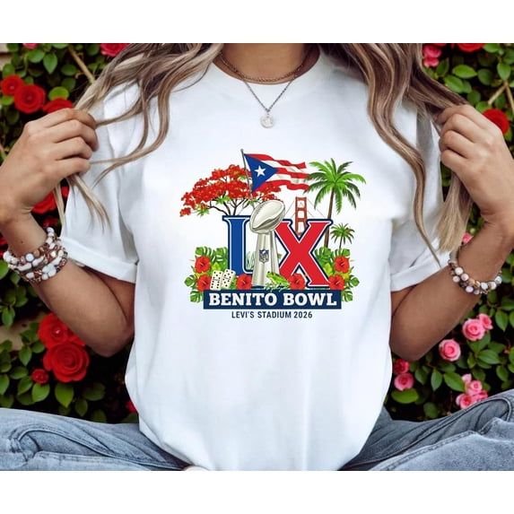 Benito Bowl Bad Bunny T-shirt Football Championship LX Shirt Bay Area ...