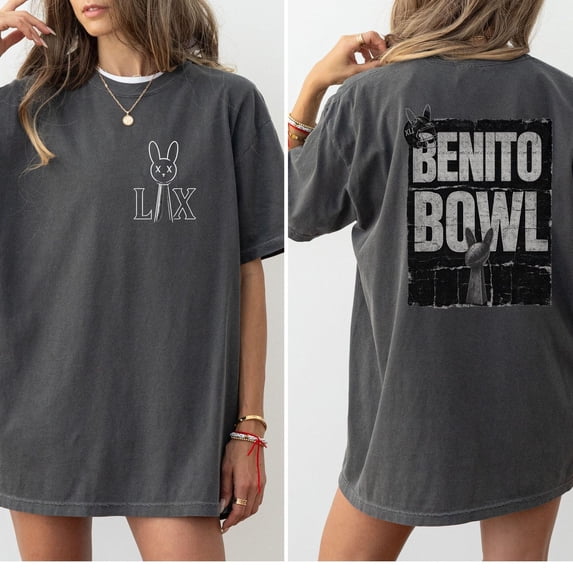Benito Bowl Bad Bunny Tshirt, Super Bowl Bunny LX T-Shirt, Puerto Rico ...