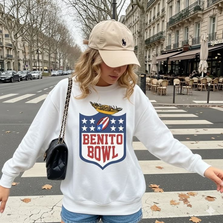 Benito Bowl Puerto Rico Football Graphic Sweatshirt, LX 2026 Bunny ...