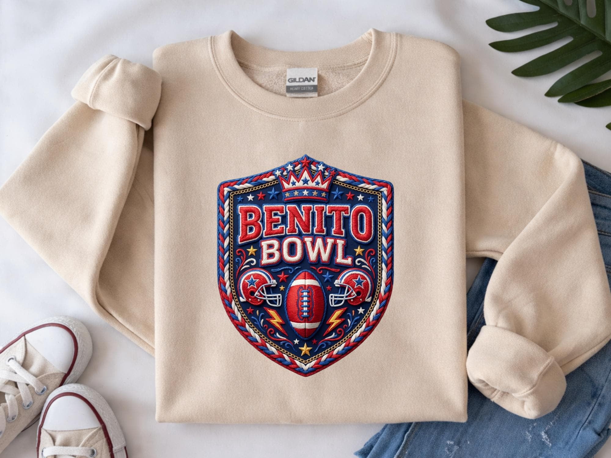 Benito Bowl Shield Sweatshirt Bad Bunny Inspired Football Logo Super ...