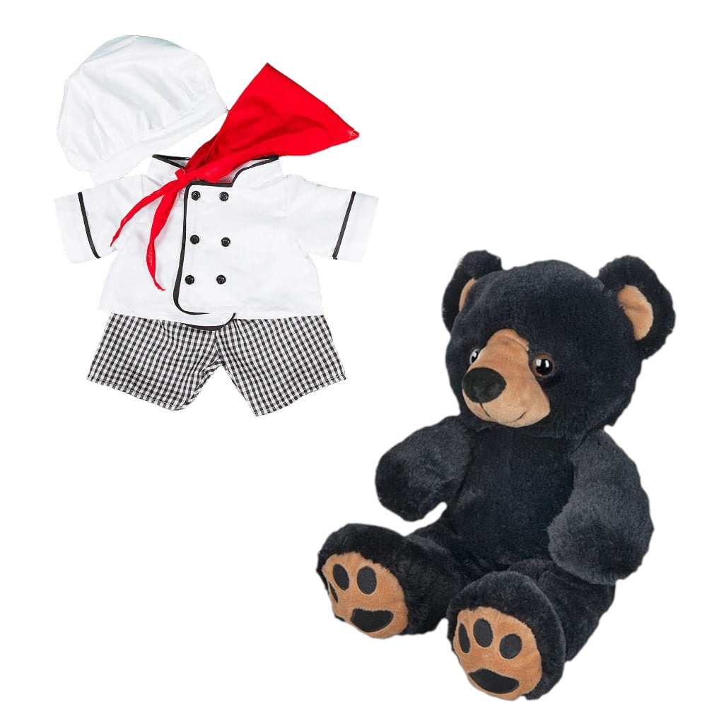 Benjamin the Black Bear Plush Toy in Chef Costume - 16 Inch Culinary ...
