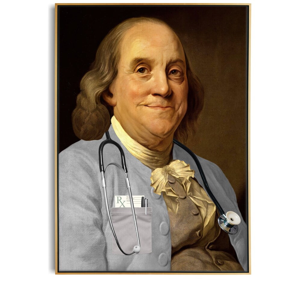 Benjamin Franklin Doctor'S Office Art: Portrait Poster For Medical ...