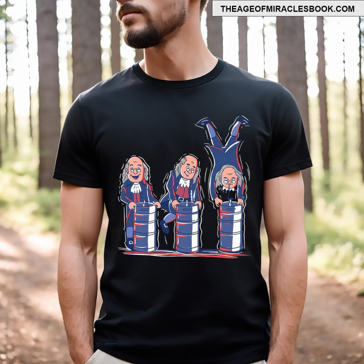 Benjamin Franklin Keg Stand Funny T-shirt - Walmart.com