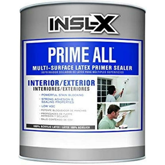 Benjamin Moore Insl-x Prime All White Flat Water-Based Acrylic Latex ...