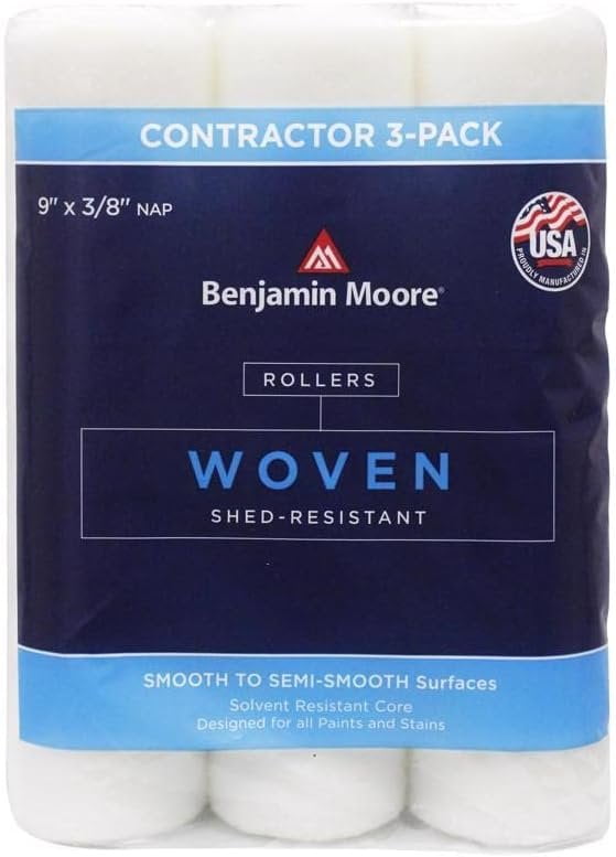 Benjamin Moore Woven 9 in. W X 3/8 in. Regular Roller 3 pk - Walmart.com