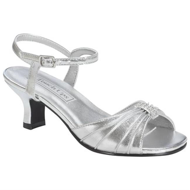 Benjamin Walk 843379077996 Touch Ups Little Kid & Big Kid Talia Ankle-Wrap Sandal, Silver ...