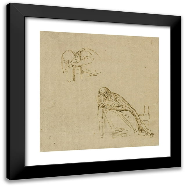 Benjamin West 12x12 Black Modern Framed Museum Art Print Titled - Two ...