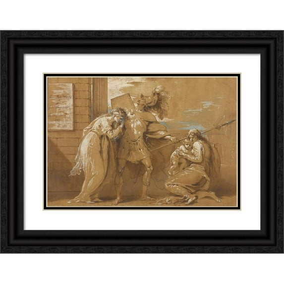 Benjamin West 14x11 Black Ornate Wood Framed Double Matted Museum Art ...