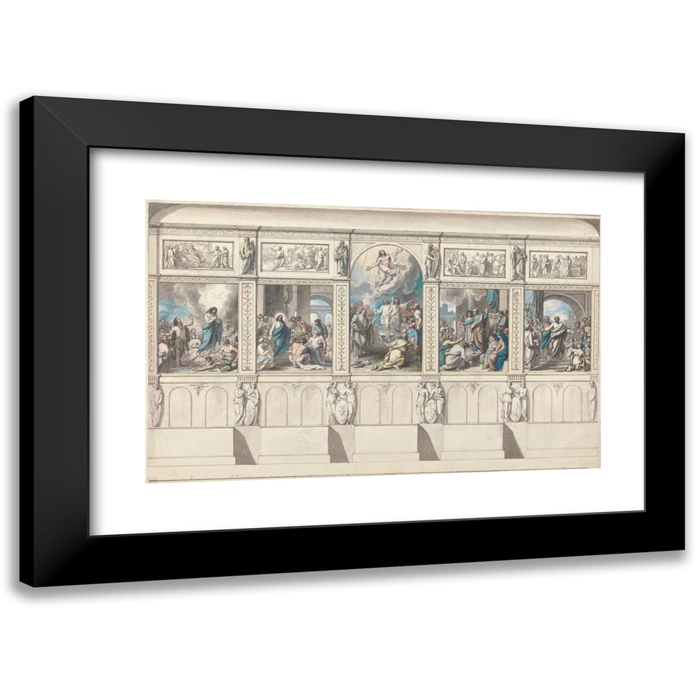 Benjamin West 24x16 Black Modern Framed Museum Art Print Titled ...