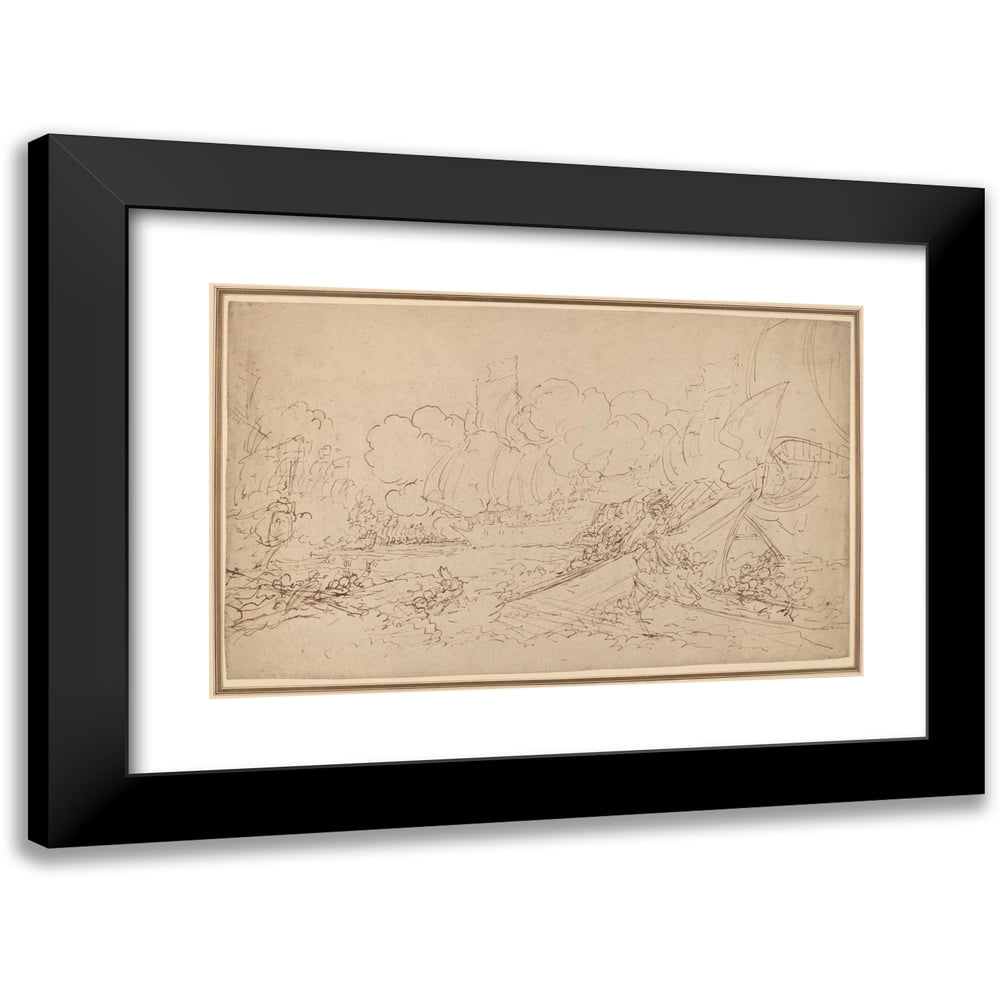 Benjamin West 24x17 Black Modern Framed Museum Art Print Titled - Study ...