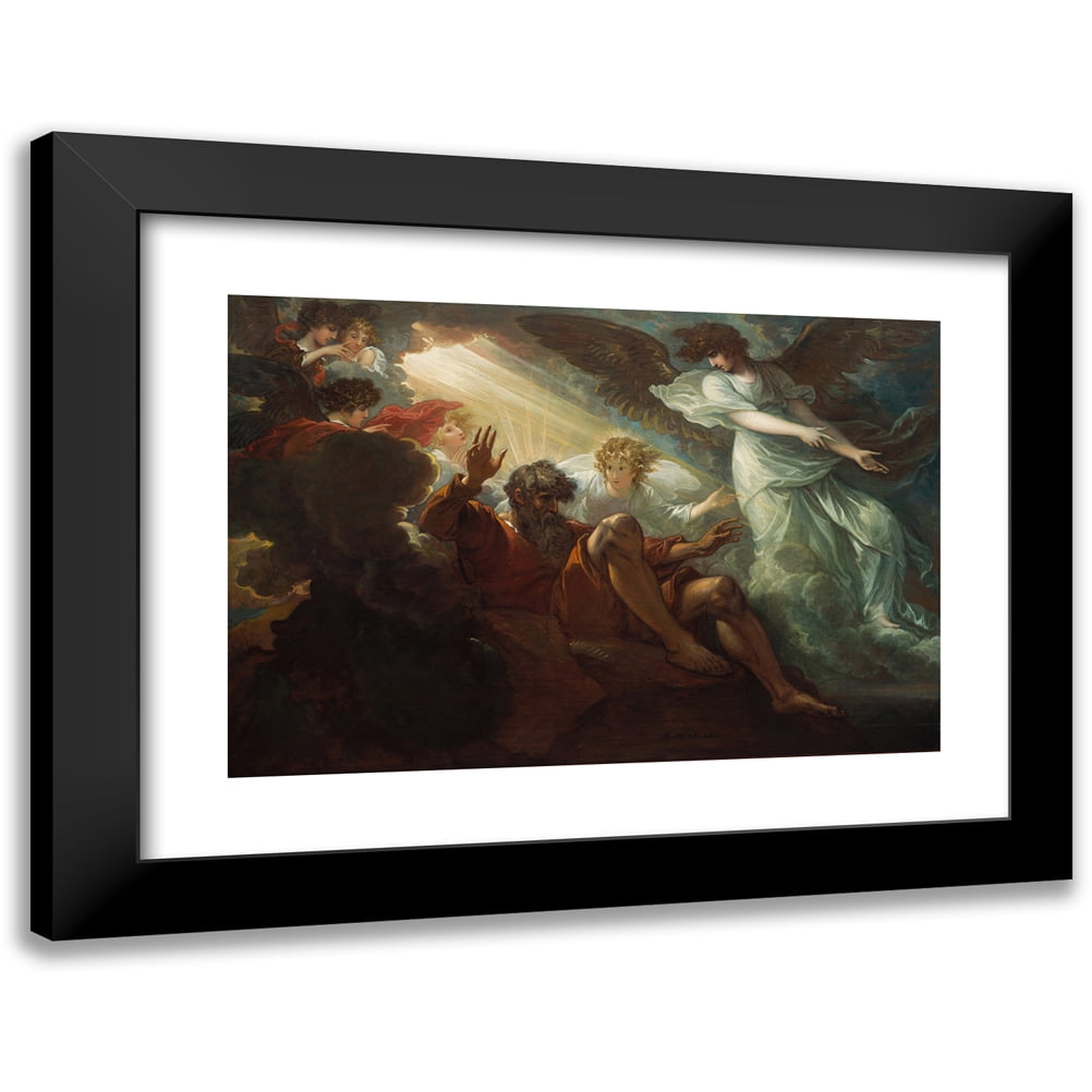 Benjamin West 24x18 Black Modern Framed Museum Art Print Titled - Moses ...