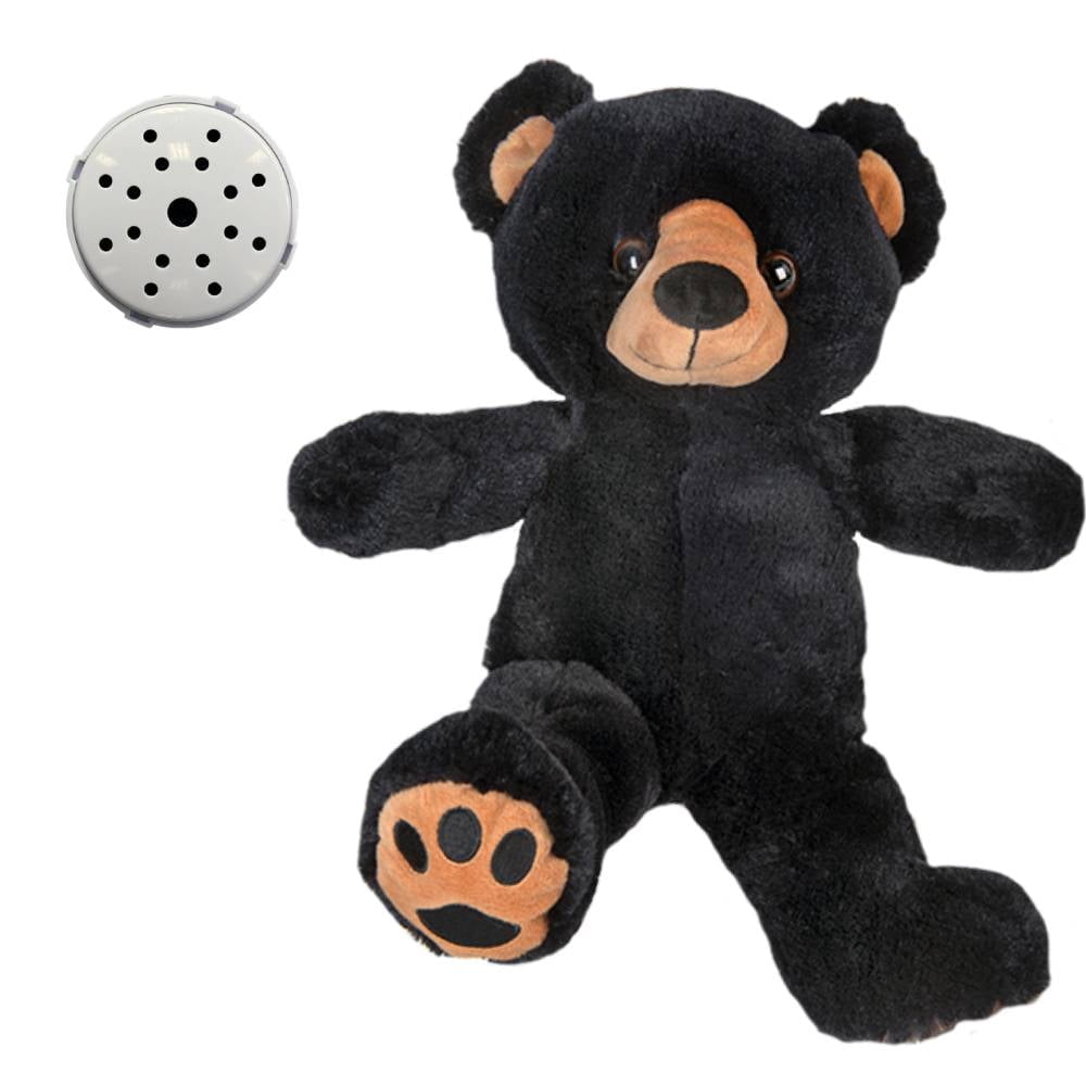 Benjamin the Black Bear 16 inch Plush Toy with Recorder Device Cuddly ...