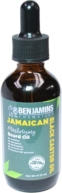 Benjamins Cosmetics Jamaican Black Castor Oil - Moisturizing Beard Oil ...