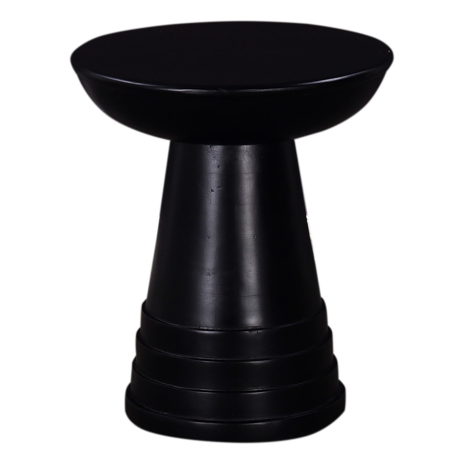 Benjara 16 in. Side End Table with Round Top & Flared Pedestal Base ...