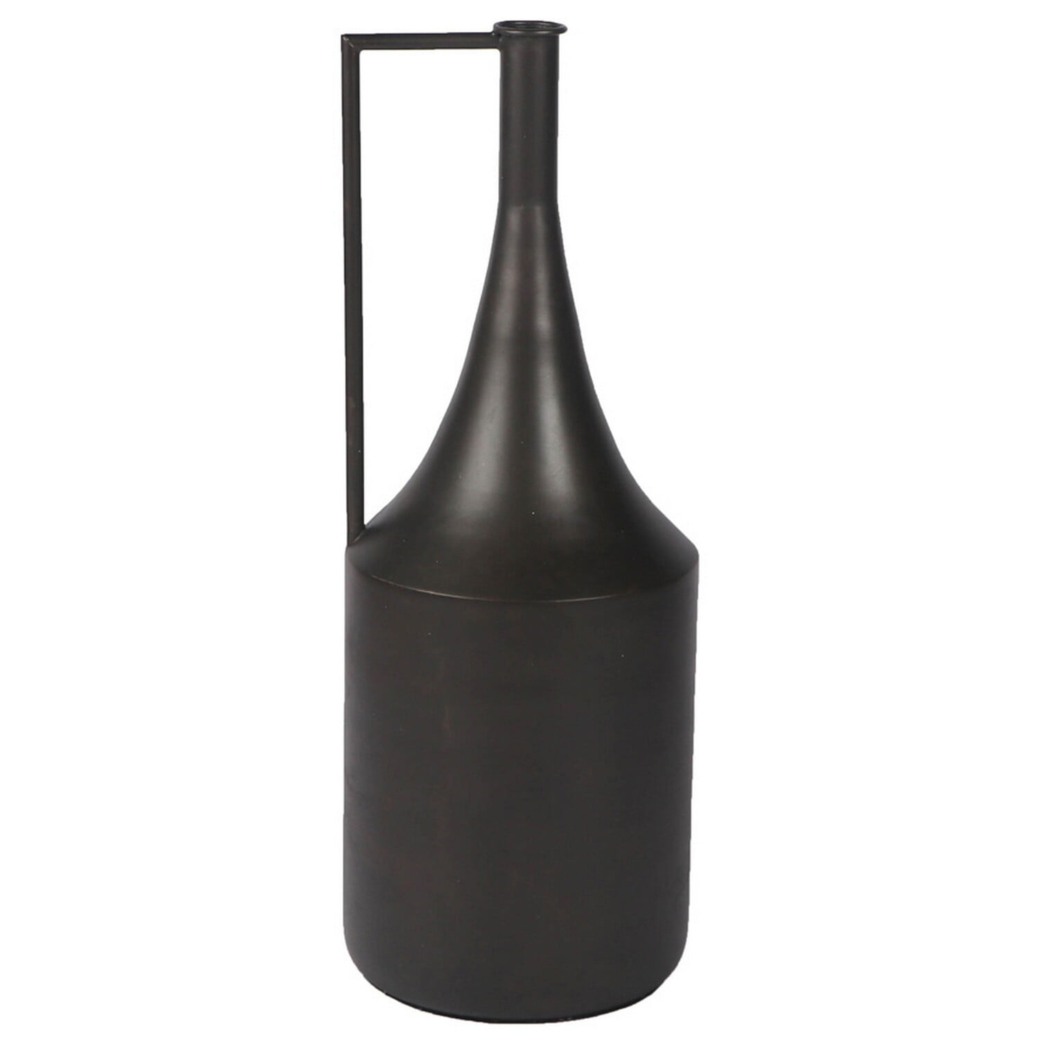 Benjara Toly 20 Inch Flower Vase, Industrial Angular Handle, Distressed ...