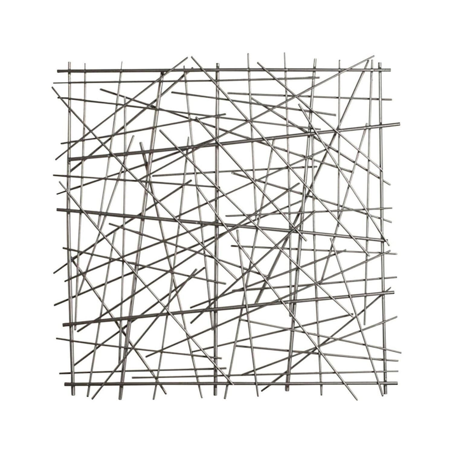 Benjara 21 Inch Square Wall Artwork, Intricate Abstract Design, Black ...