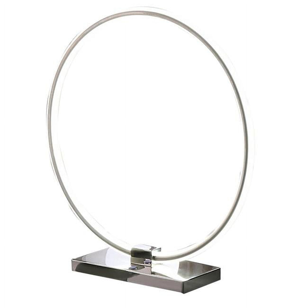 Benjara 21 in. Sine Modern Circle Ring LED Table Lamp with Sleek Metal ...