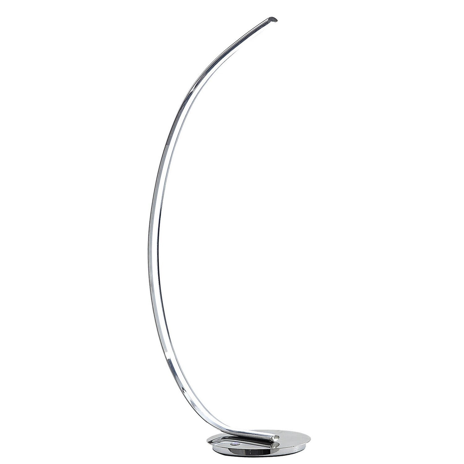 34 Inch Table Lamp - Modern Accent Swing Arm - LED Light - Round Chrome ...