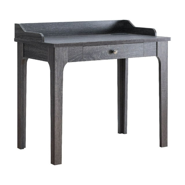 Benjara 36 Inch Ethan 1 Drawer Desk with Power and Dual USB Outlet ...