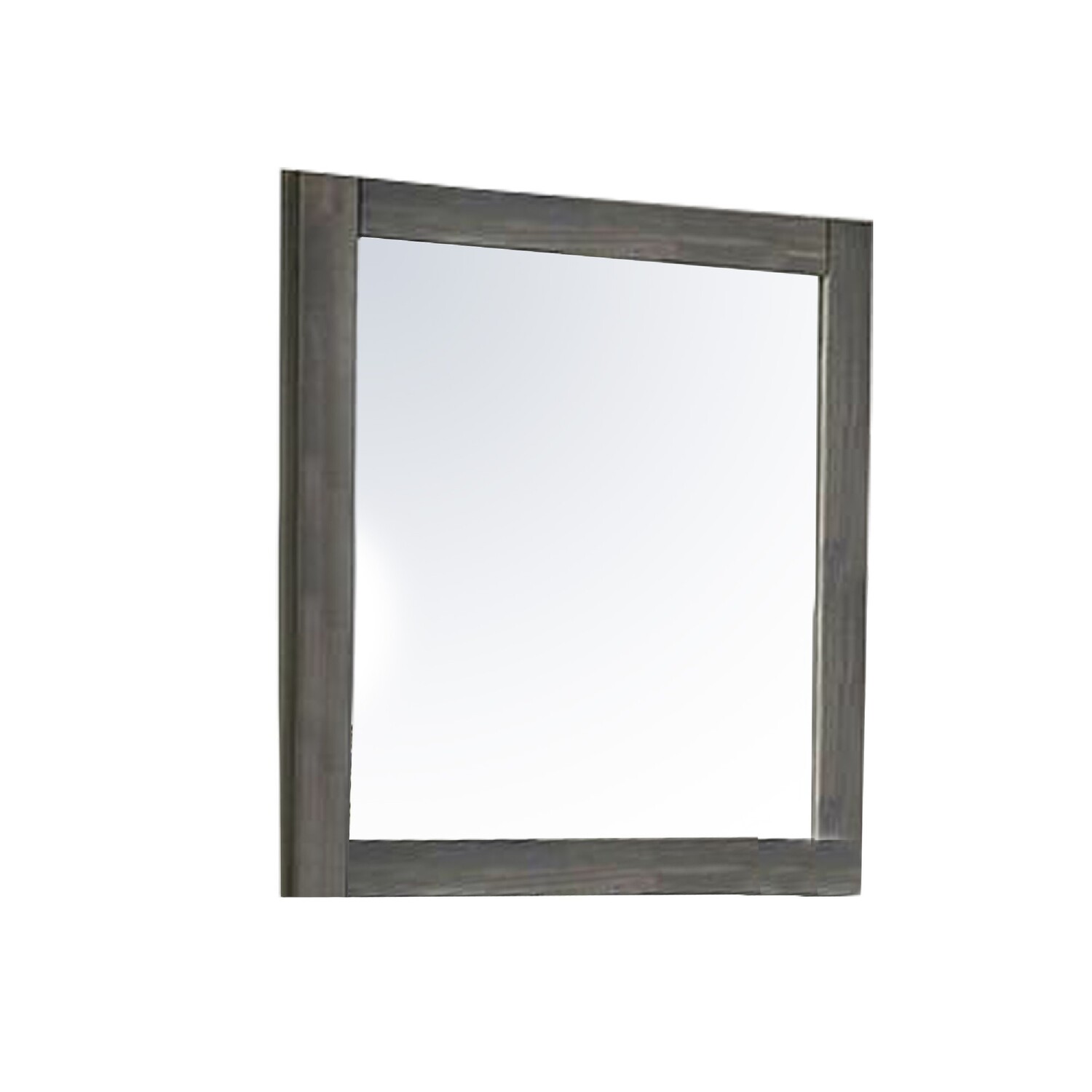 Benjara 36 Inch Mirror, Modern Rustic Wood Frame Rectangular Portrait ...