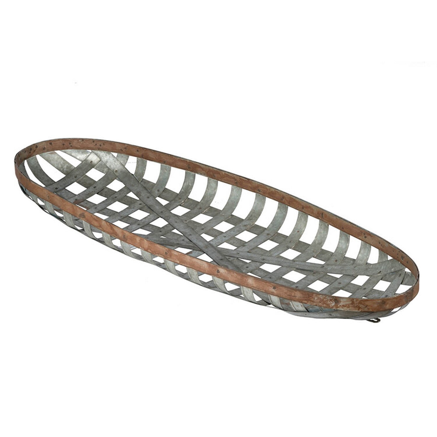 Benjara 37 Inch Decorative Snowshoe Wall Art, Iron Mesh Pattern, Silver ...