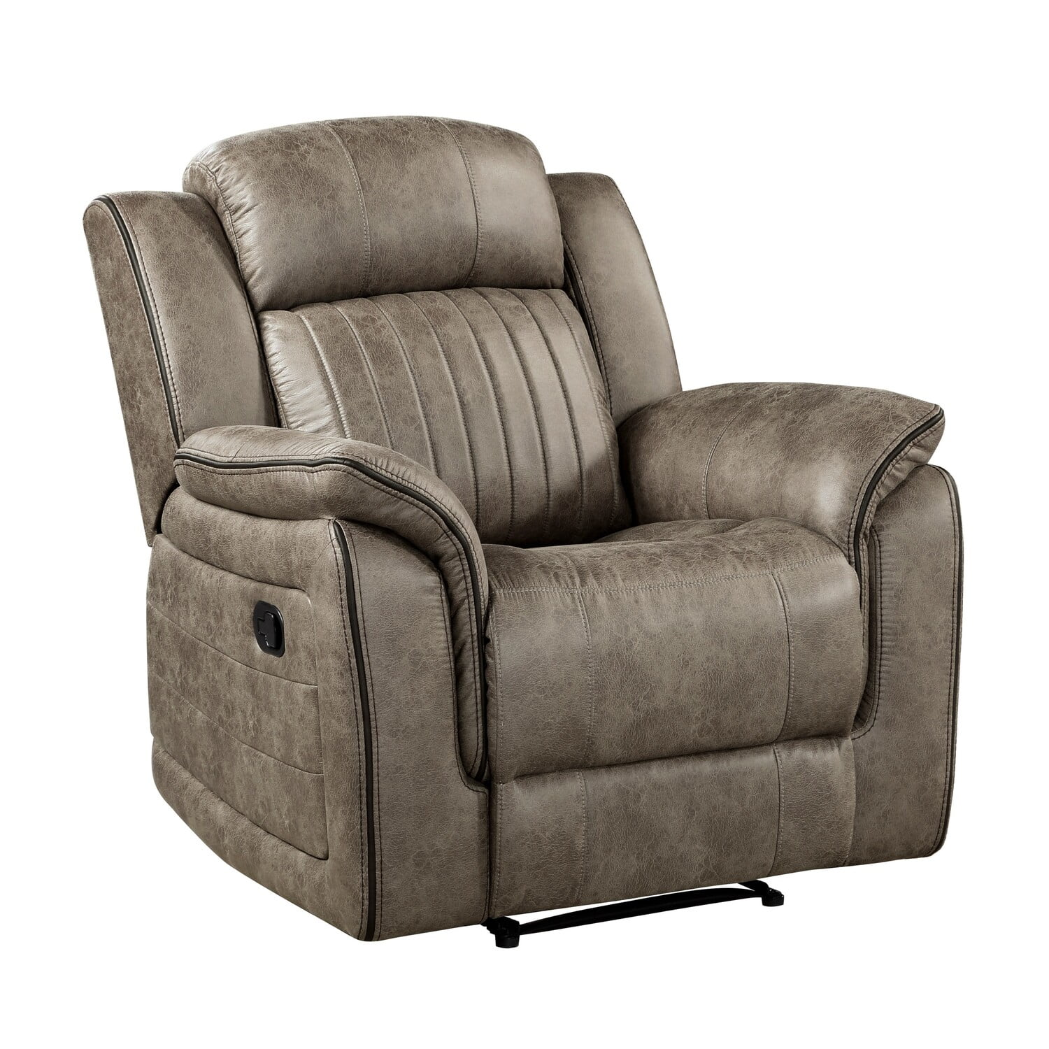 Benjara Bento 38 Inch Manual Recliner Chair, Tab Pull, Sandy Brown ...