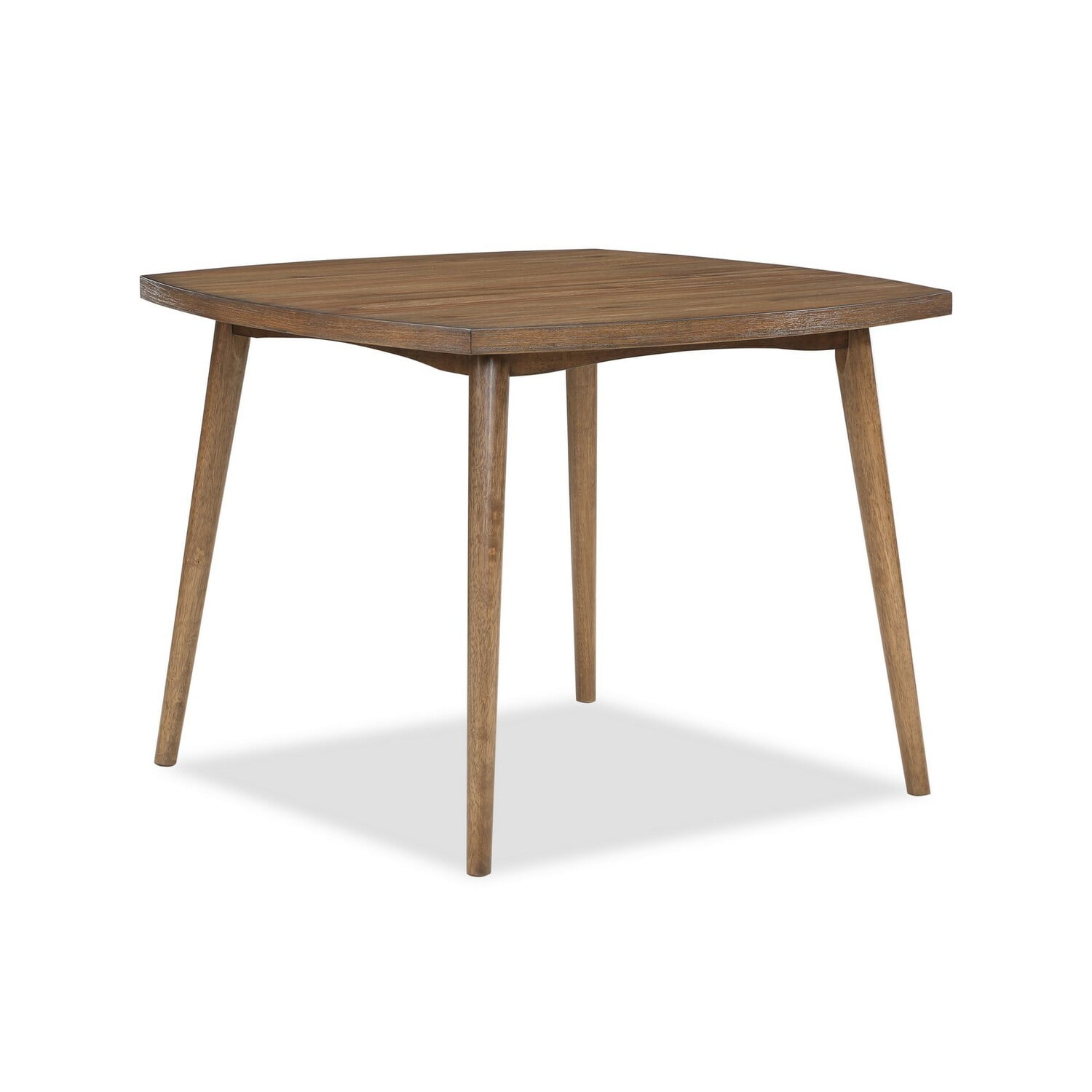 Summit 40 Inch Dining Table, Square Top, Rounded Edges, Wood Frame ...