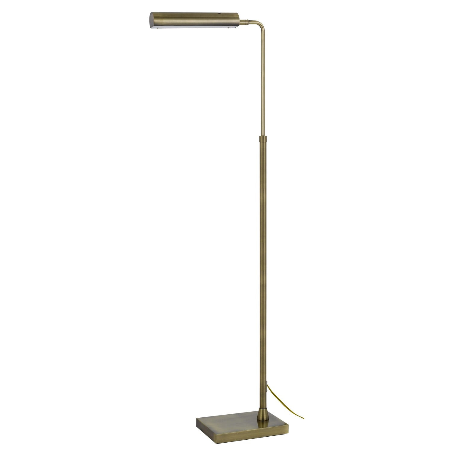 Benjara Kime 44-58 Inch Floor Lamp, Adjustable Height, LED, Antique ...