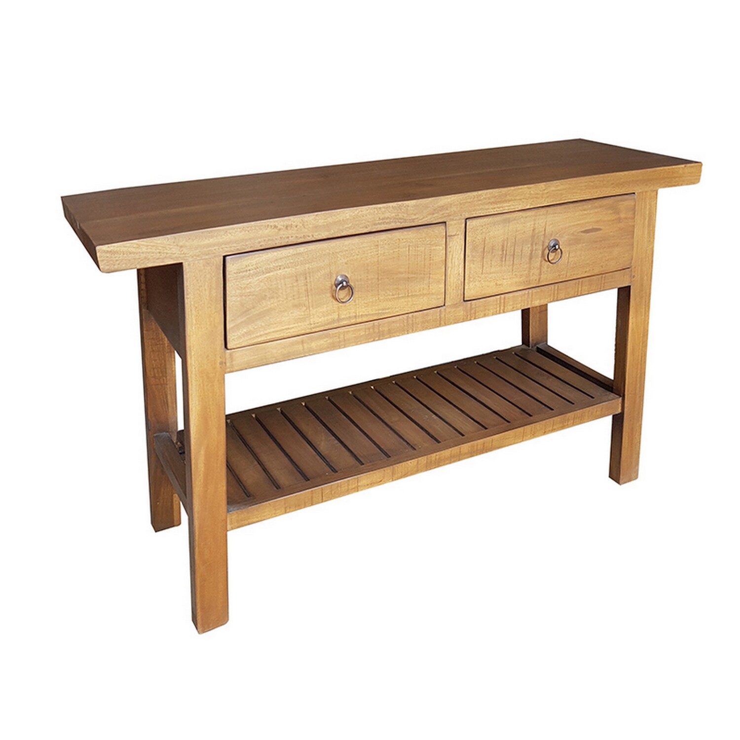 Benjara 47 Inch Console Table, 2 Drawers, Rectangular, Bottom Shelf ...