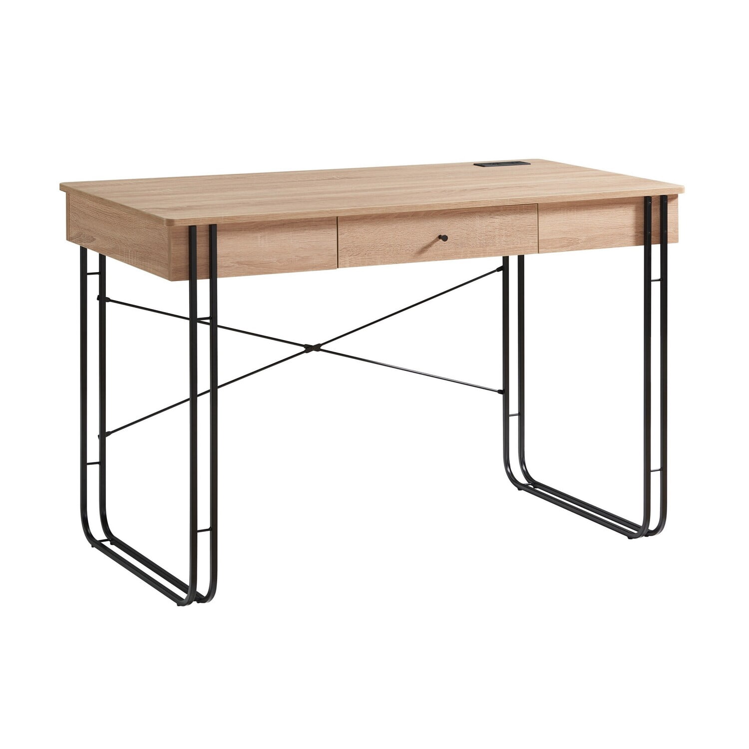 Benjara Bery 47 Inch Home Office Desk, 1 Drawer with Knob, USB Port ...