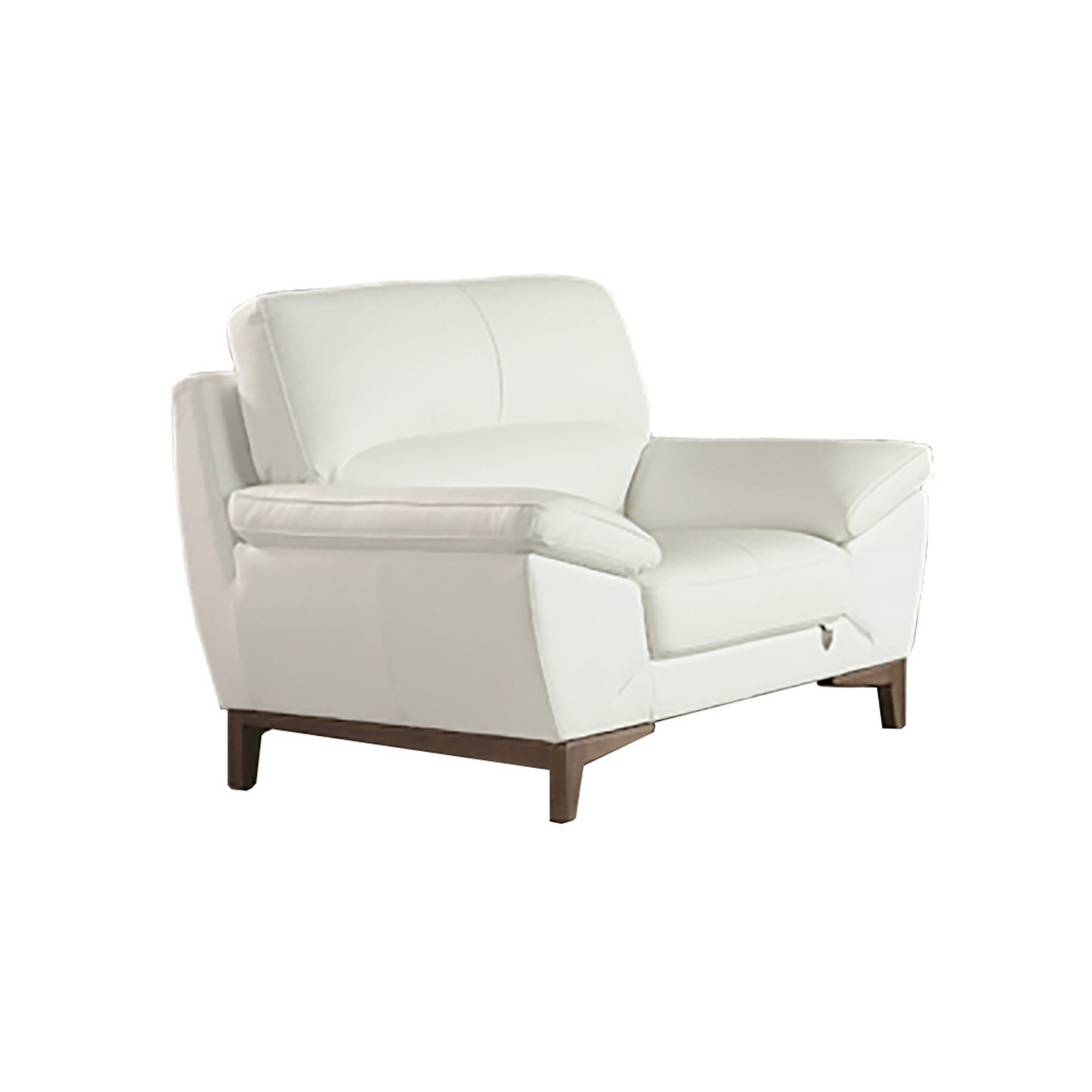 Benjara Fina 48 Inch Accent Sofa Chair, Cushioned, White Tufted Italian ...
