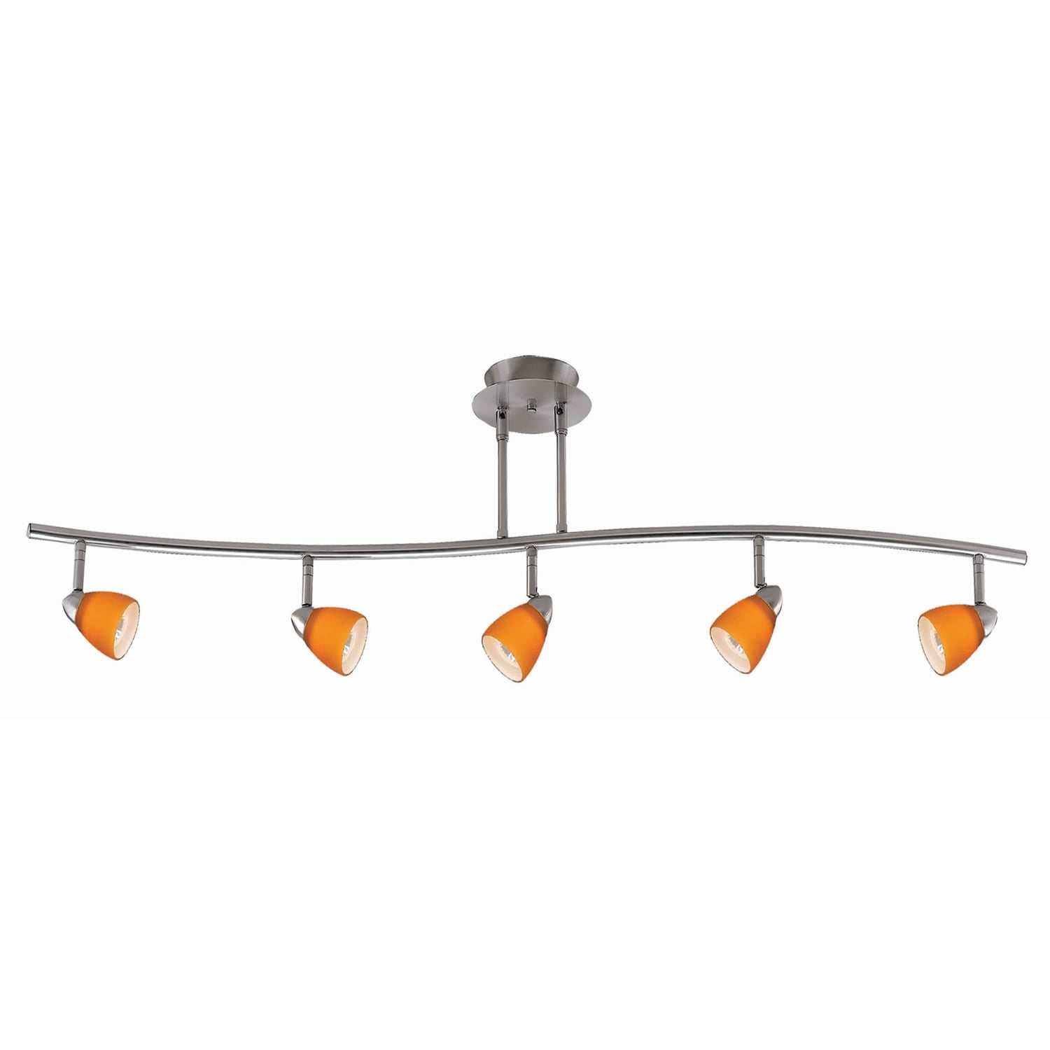 Benjara 5 Light 120V Metal Track Light Fixture with Adjustable Heads ...