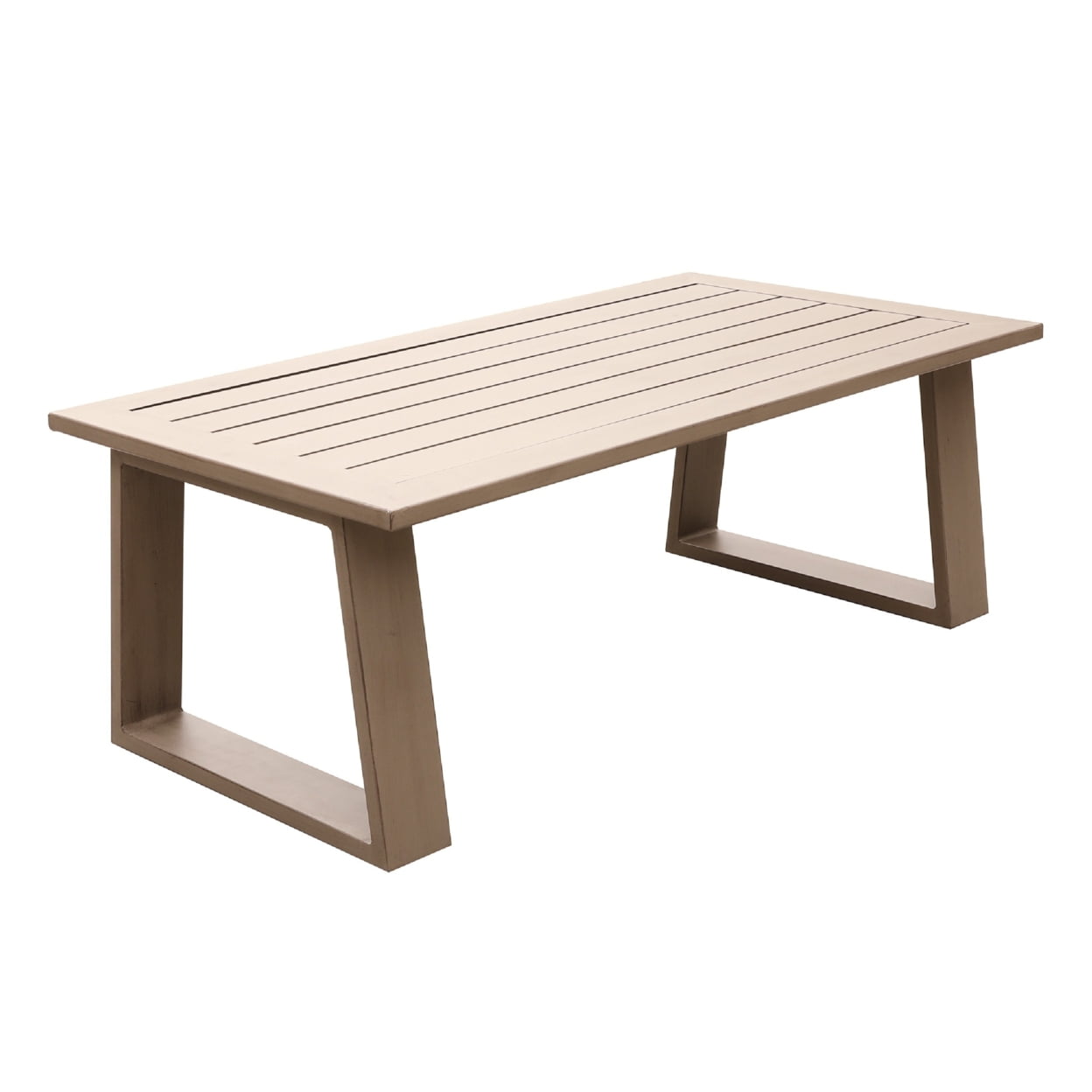 Benjara 50 Inch Carlo Outdoor Rectangular Coffee Table, Plank Top ...