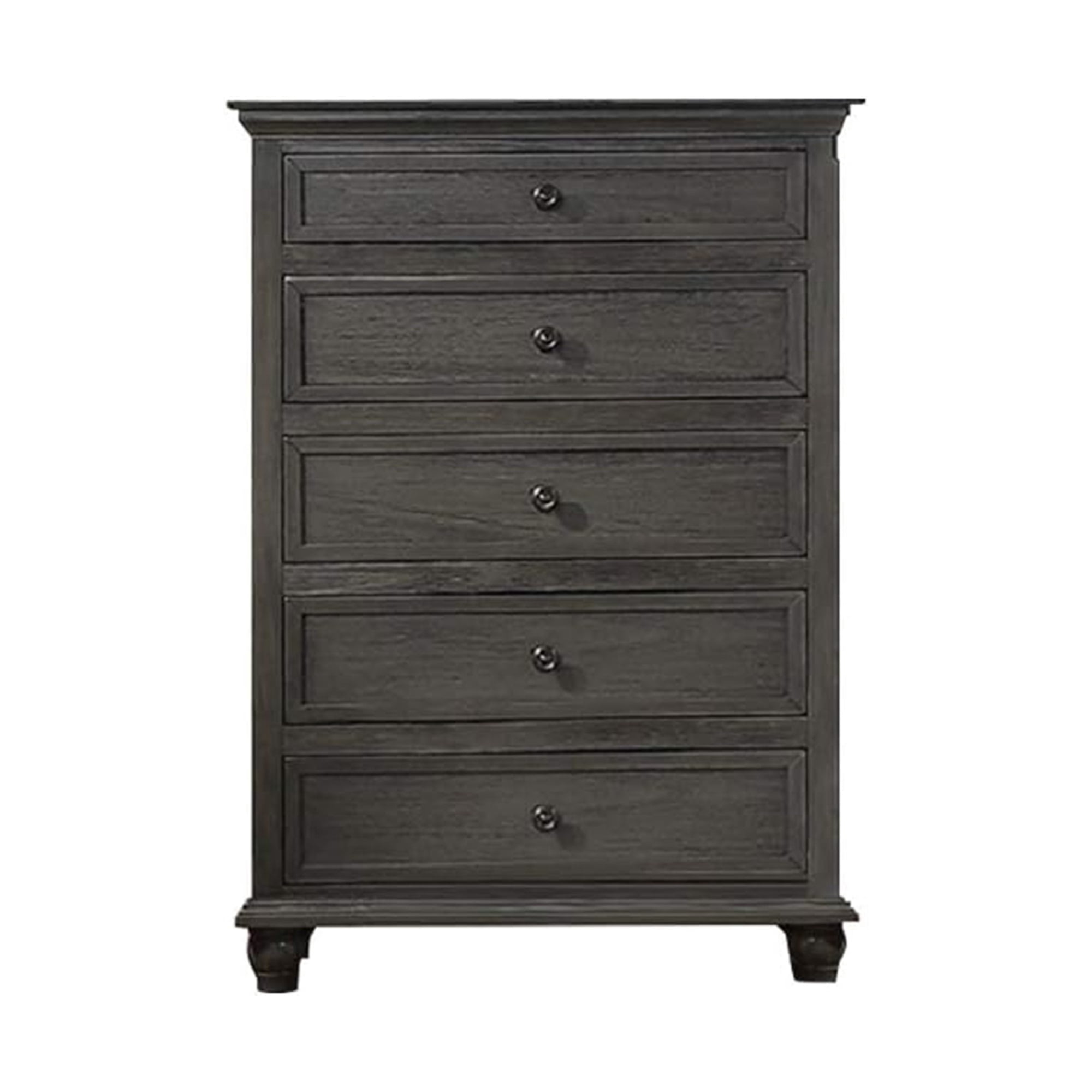 BenJara Zenny 50 Inch Tall Dresser Chest with 5 Drawers, Farmhouse Gray ...