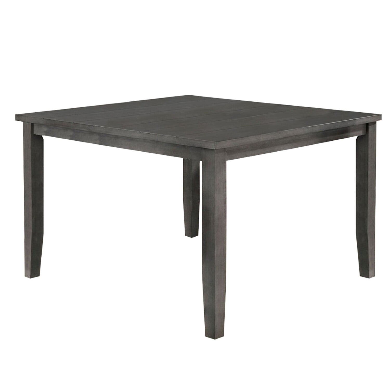 Benjara 54 Inch Solid Wood Counter Height Dining Table, Square, Gray ...