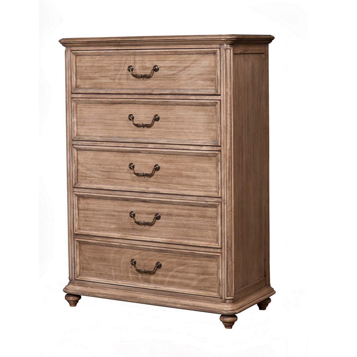 Benjara 55 Inch Rustic Tall Dresser Chest, 5 Drawers, Truffle Brown ...