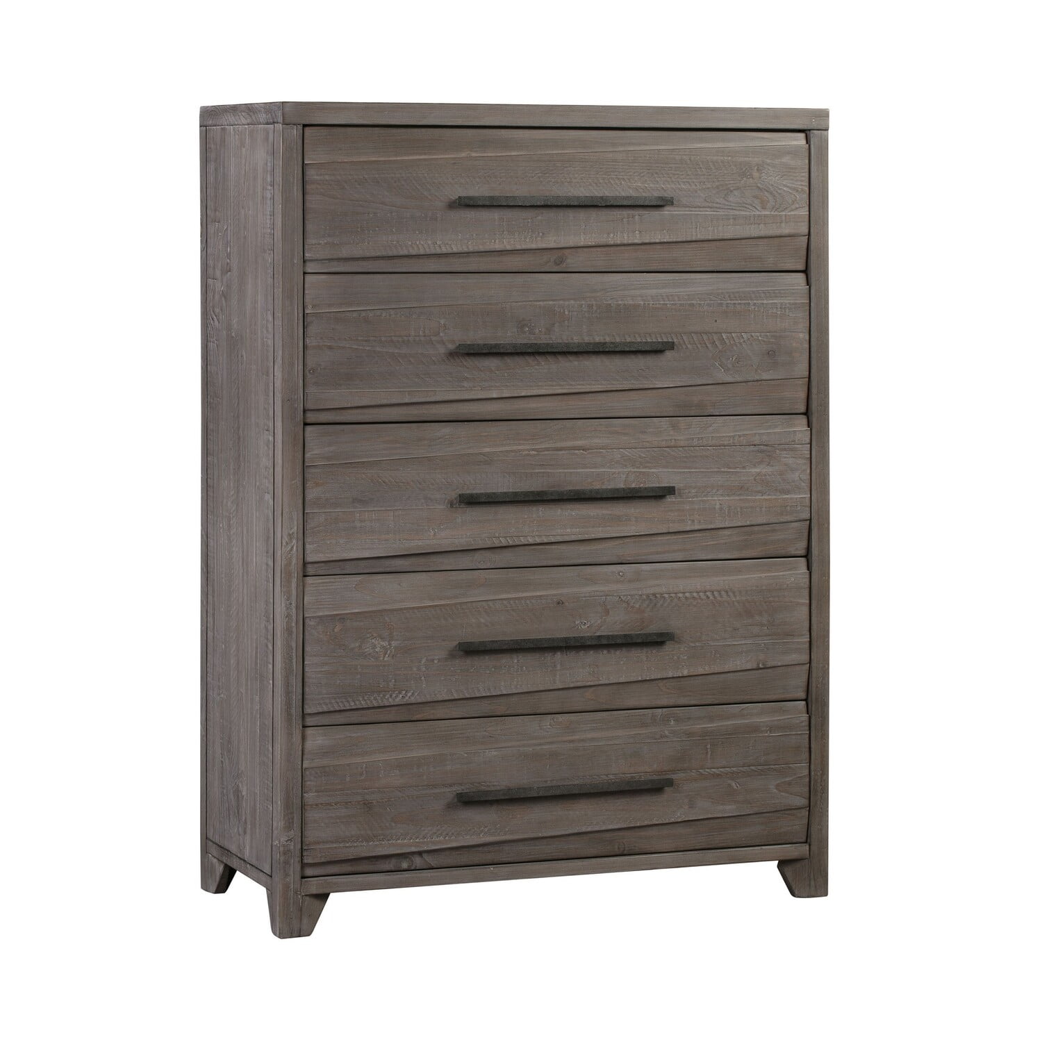 Benjara 55 in. 5 Drawer Wooden Chest with Bar Pulls, Brown - Walmart.com