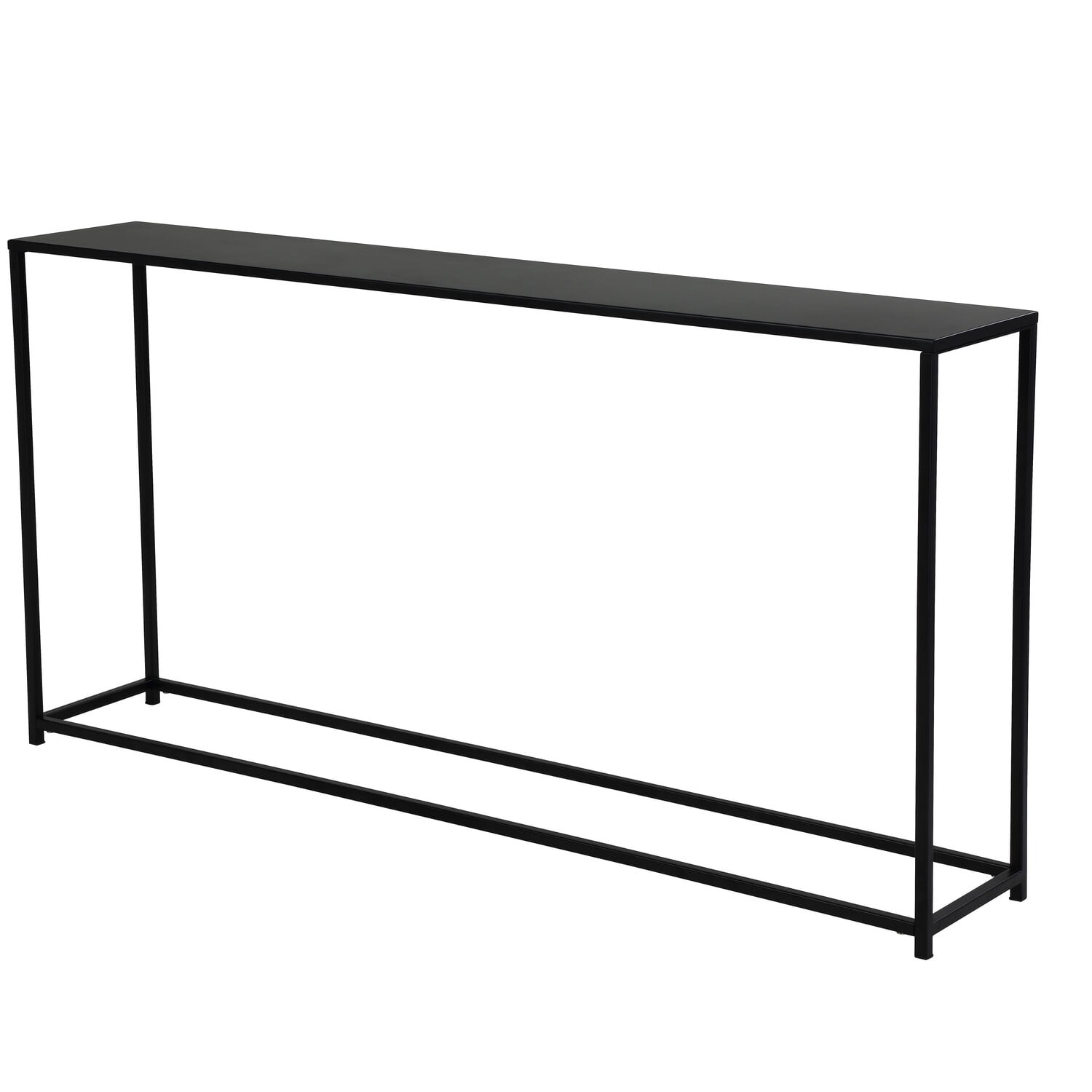 Benjara Eme 56 Inch Console Sofa Table, Rectangular Top, Modern Black ...